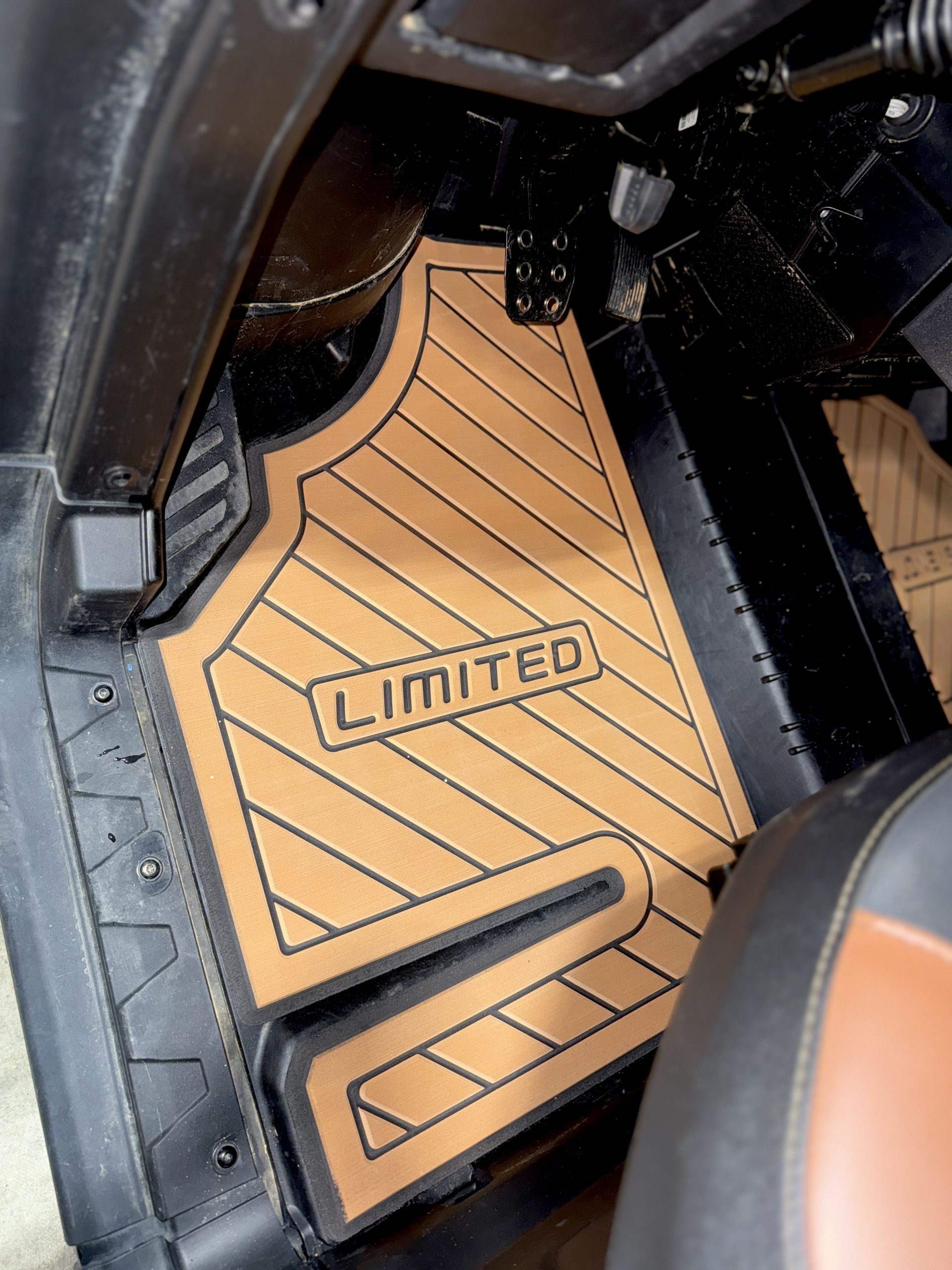 Can Am Defender HD10 ’18-’25 2 Door Foam Floor Mats- Light Brown - RAD ...